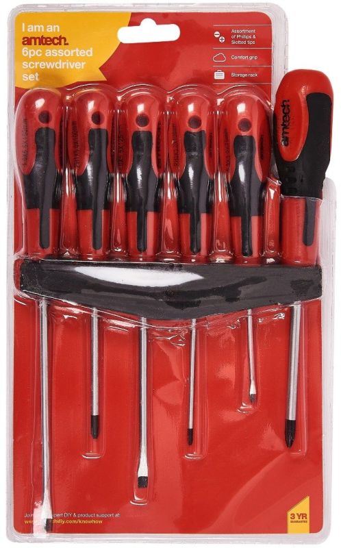 Amtech 6Pce Assorted Screwdriver Set - Timbermills