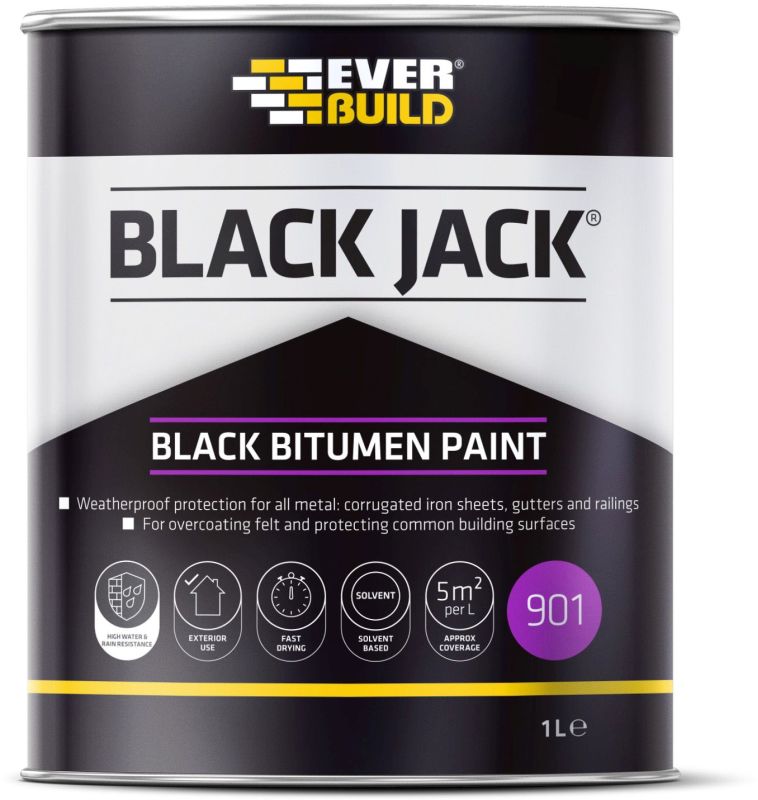 Black Jack Bitumen Paint 1Ltr - Timbermills