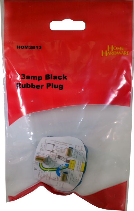 Rubber Plug 13amp black - Timbermills