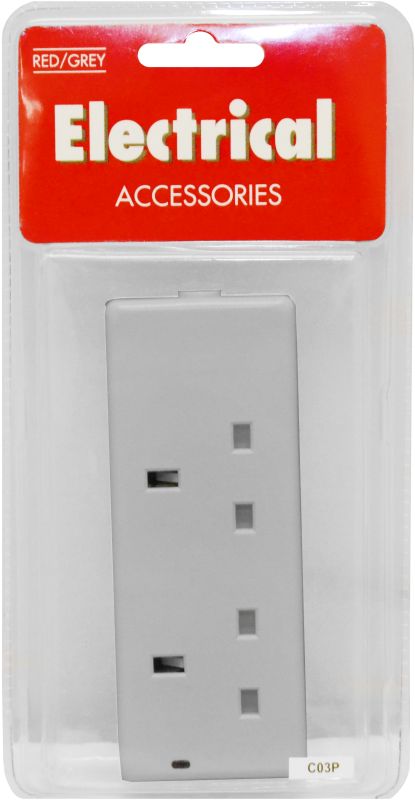 Double Trailing Socket 13a 2 gang - Timbermills